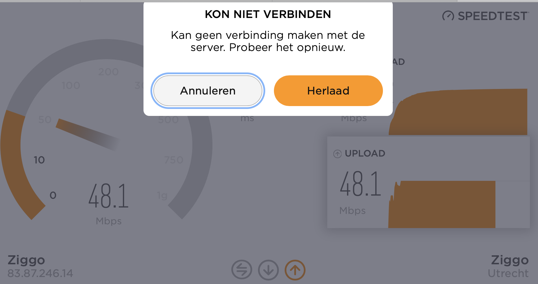 Ziggo Speedtest